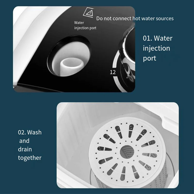Mini 7kg Capacity Semi-automatic Small Washing Machine From Manufacture ...