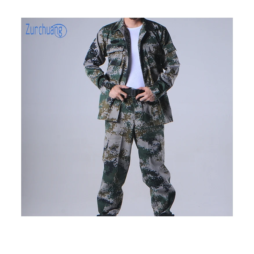 Custom Men Combat Frog Tactical Clothes Green Camouflage Jacket+Pant ...