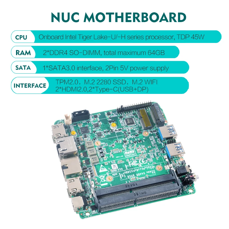 Zunsia 11th Gen Tiger Lake-u/h Core 1115g4 Industrial Motherboards Tpm ...