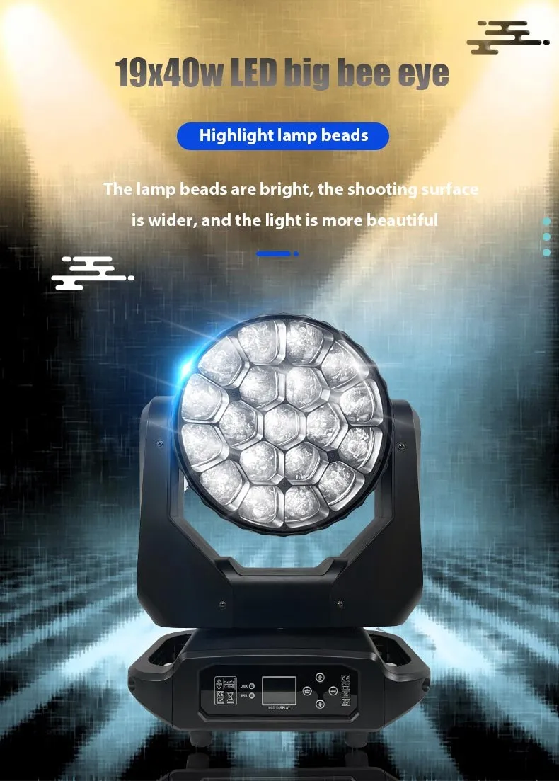Dj Lights For Night Club K15 Wash Zoom 19x40w Bee Eye Beam Moving Head ...