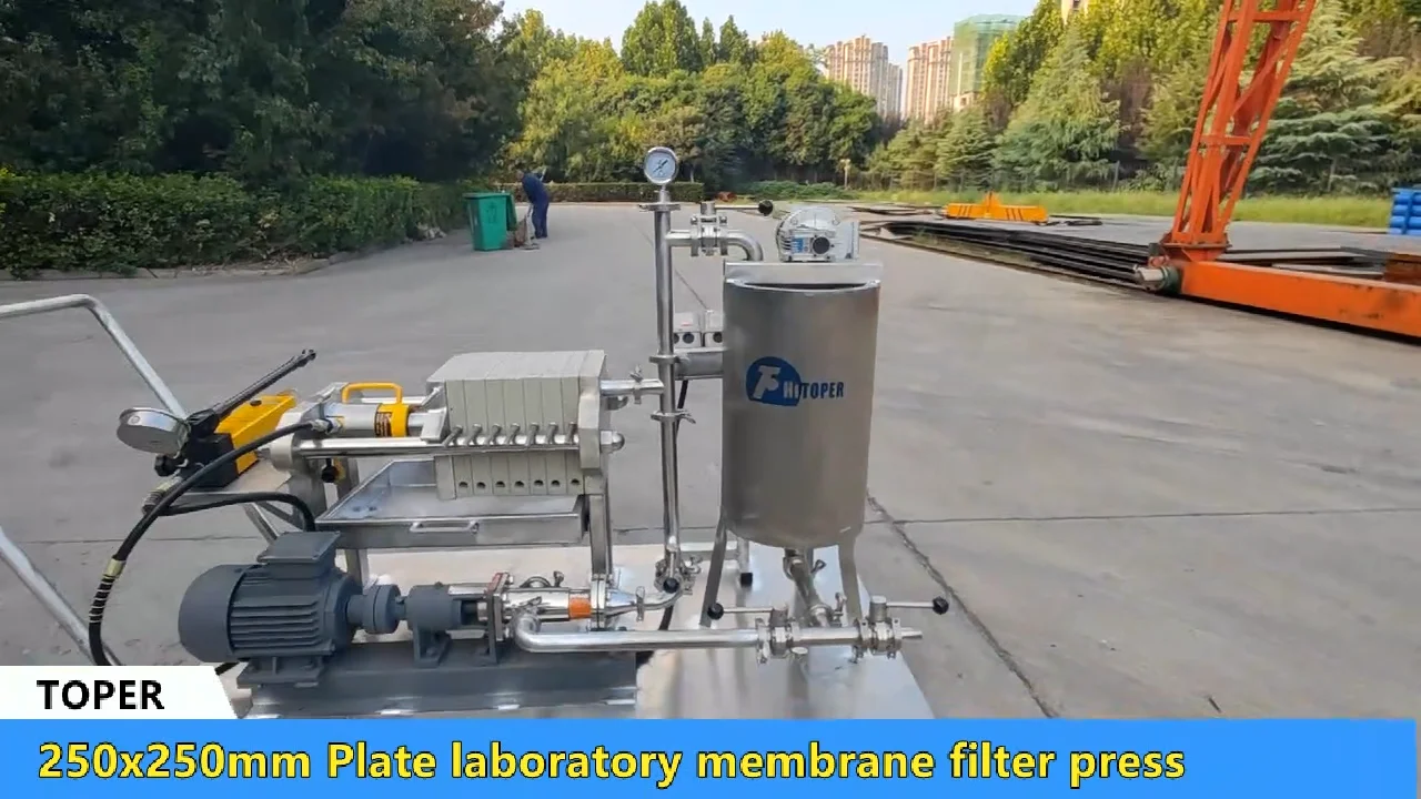 250x250mm Small Size Laboratory Membrane Filter Press - Buy Laboratory ...
