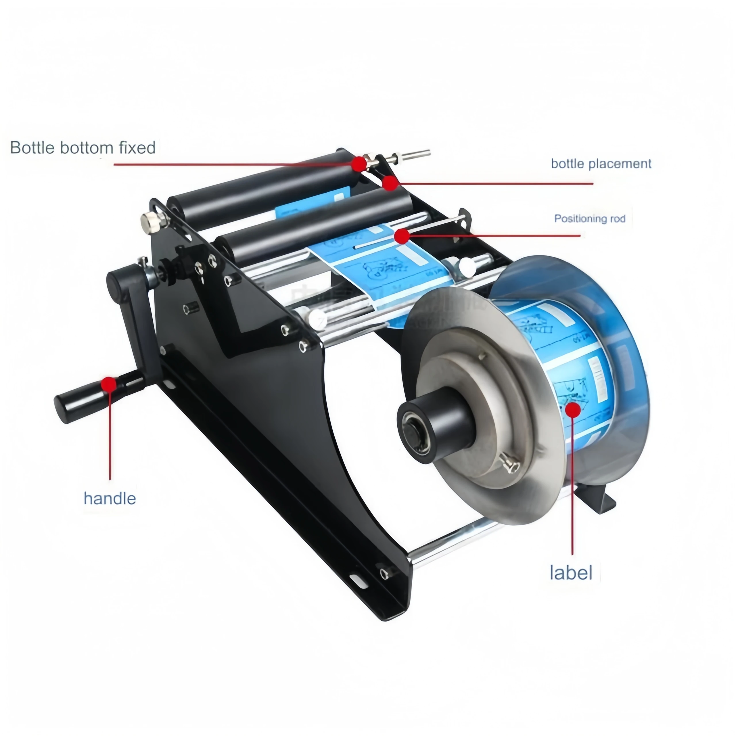 Tes Desktop Manual Mini Labeling Machine Round Bottle Self-adhesive ...