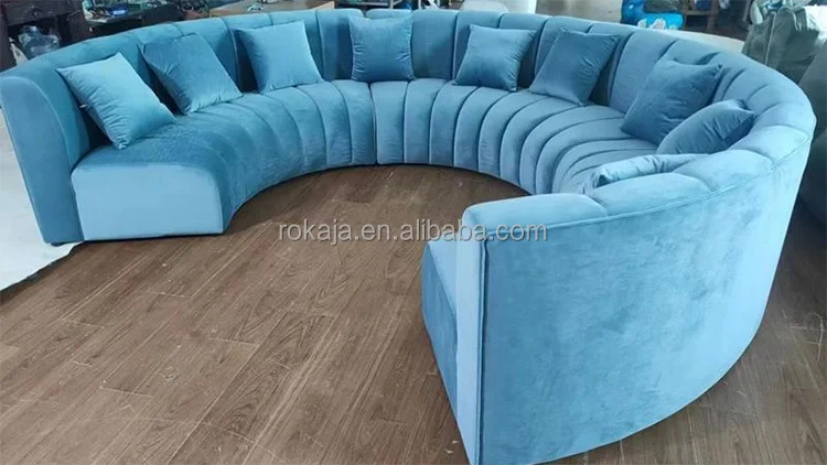 Unique Design Round Sofa Set U-Shaped Colorful Fabric