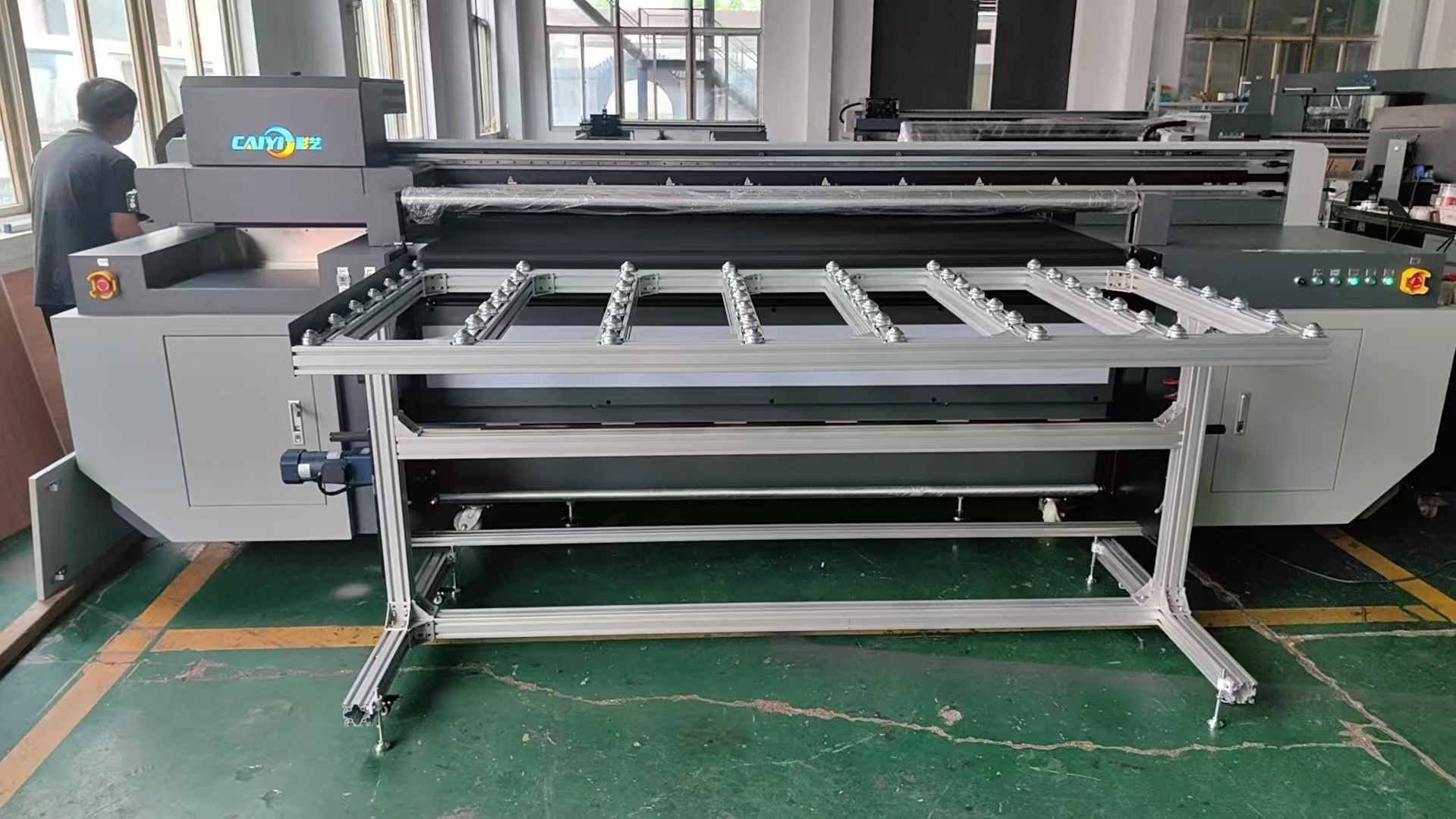 Heavy-Duty Hybrid UV LED Inkjet Printer for Non-Woven Fabric Leather ...