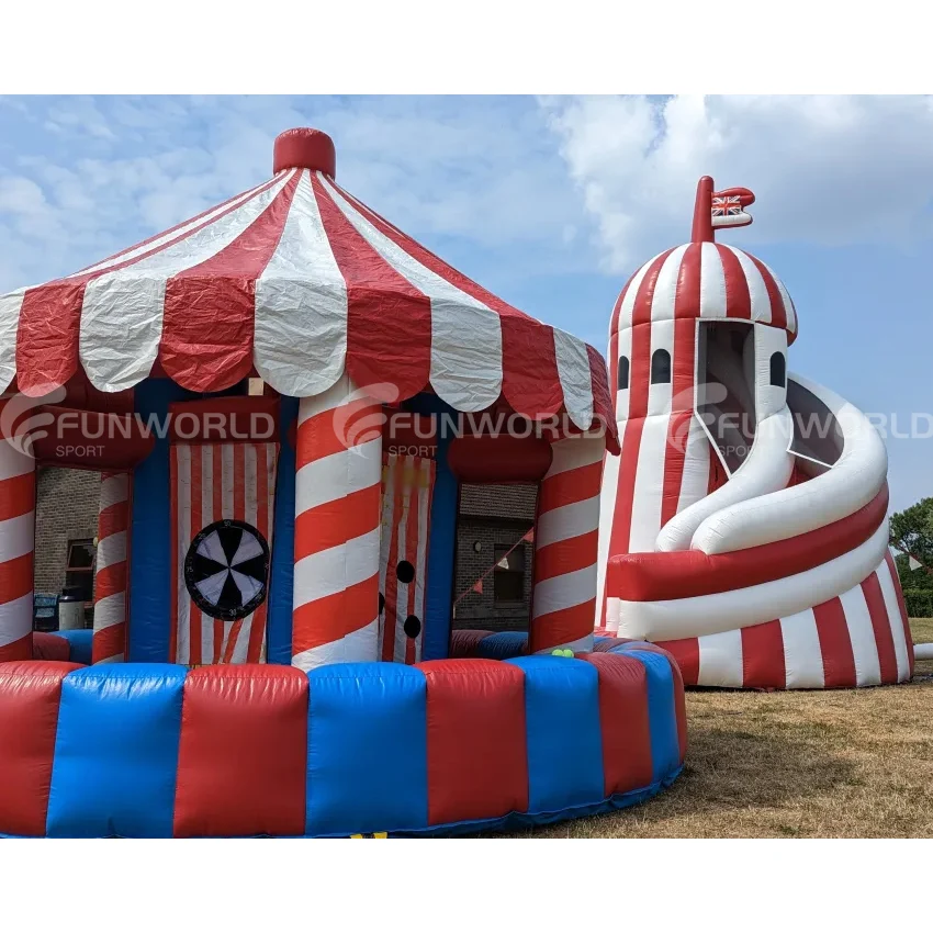 Customized Five in One Sport Fair Combo Booth Interactive Carnival Ips ...