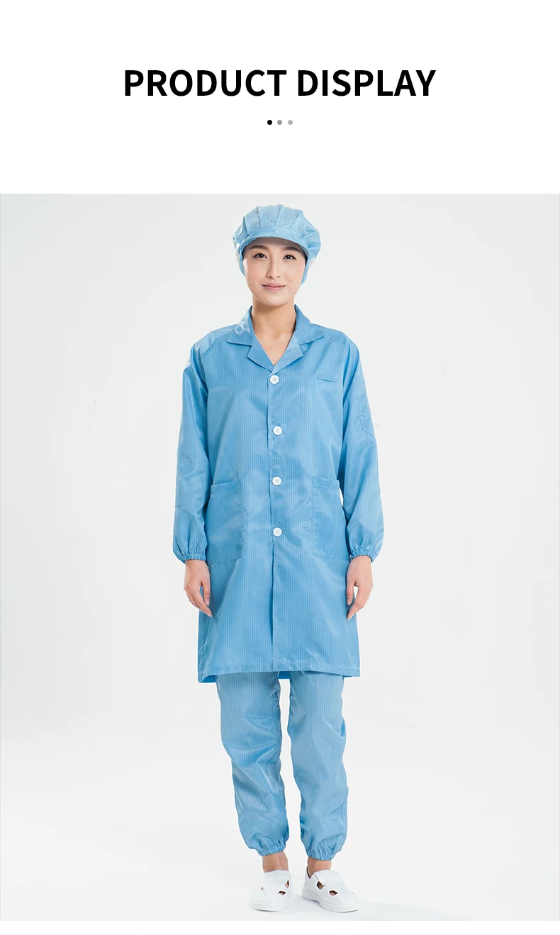 Unisex Custom Anti-Static Dissipative ESD Cleanroom Smock Coat ...