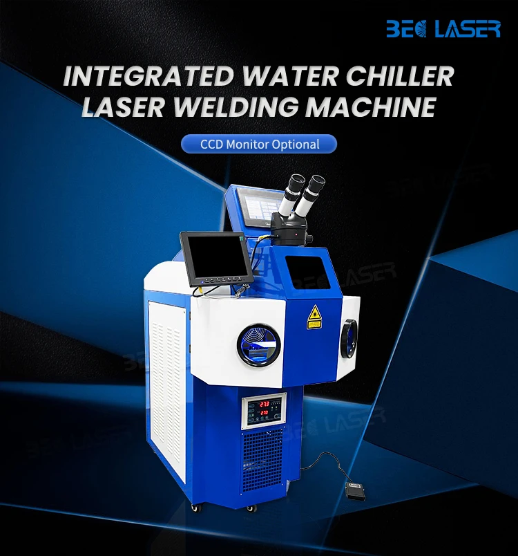 200w Small Integrated Water Cooling Gold Silver Jewelry Repairing Laser ...