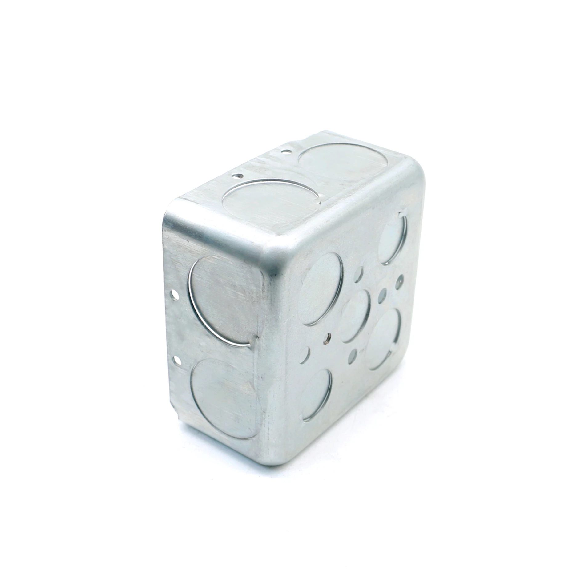 4" Square Metallic Outlet Box With 1inch Conduit Knockout For Cable ...