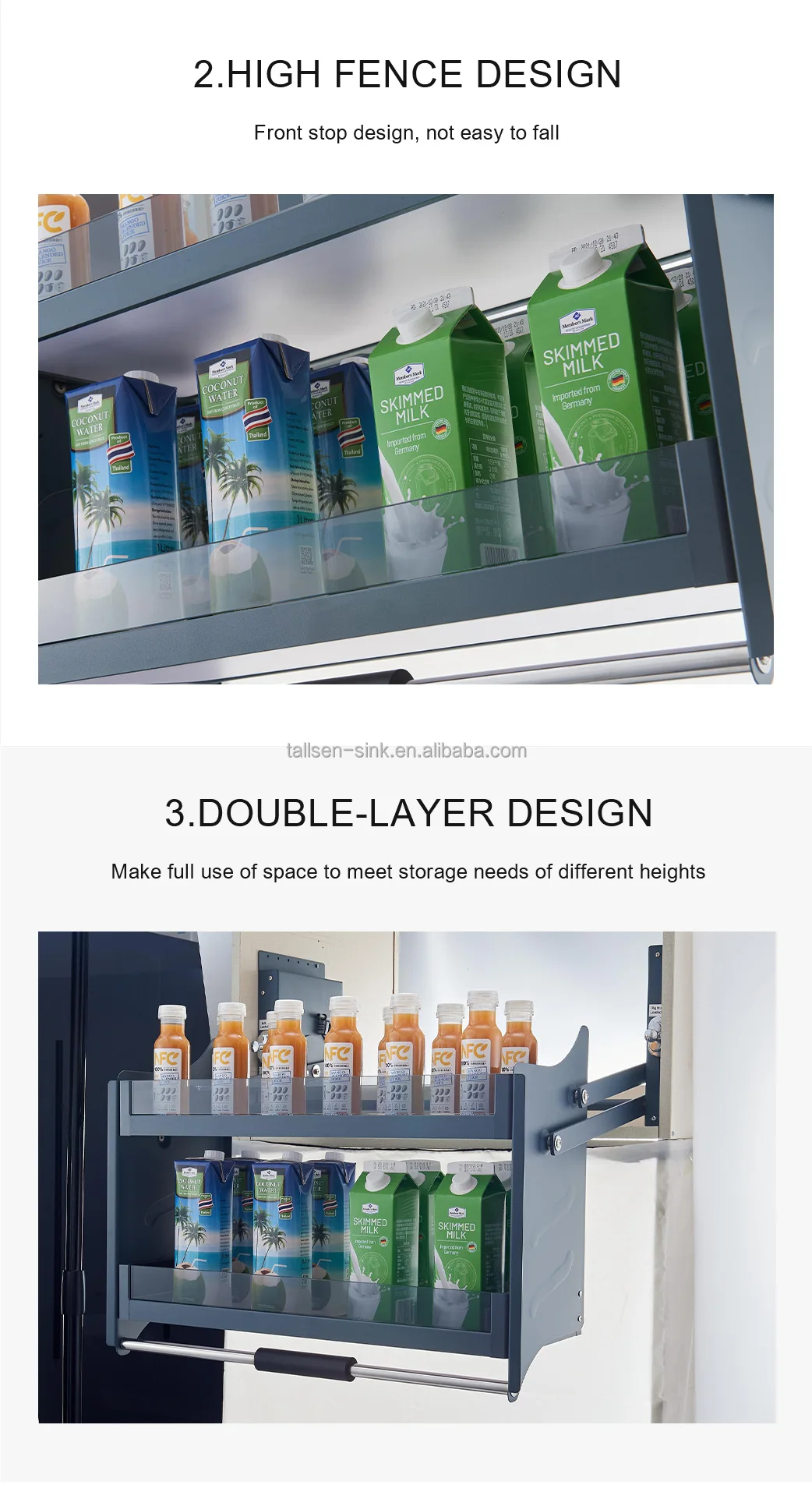 Tallsen Modern Kitchen Fitting Cabinets Buffer Elevator Lifting ...