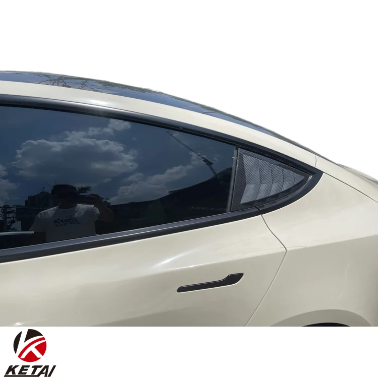 High Quality Quarter Style Side Window Louver Carbon Look for Tesla ...