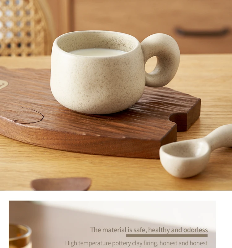 Nordic Ins Creative Big Ear Ceramic Mug Large Espresso Mugs Ceramic Tea ...