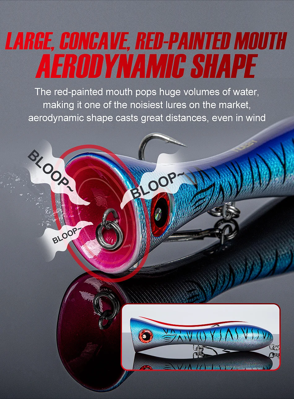 20cm New Fishing Lures - GT Poppers for Seawater Fishing