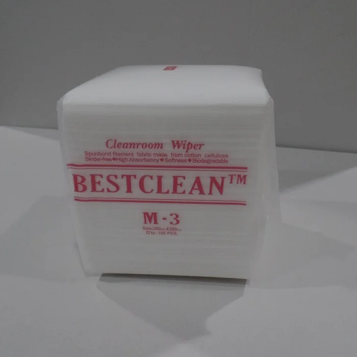 25*25cm High Absorbency Cleanroom Lint Free M 3 Bemcot Wipes - Buy ...