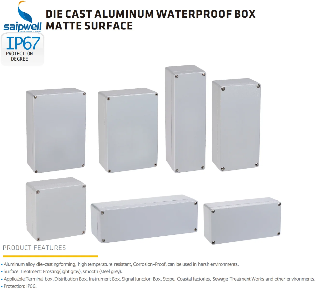 Saipwell Good Quality Ip67 Aluminum Waterproof Switch Terminal ...