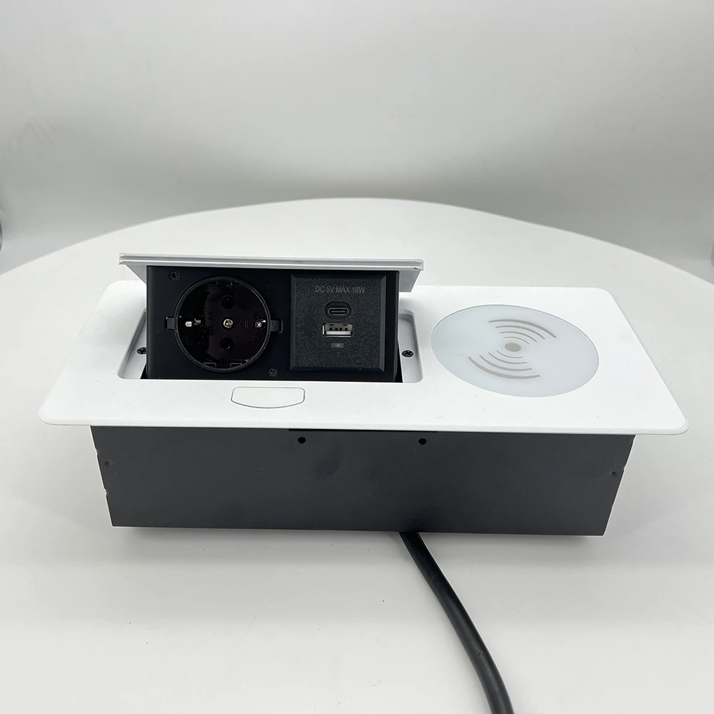 Office Furniture Embedded Design Pop up Power Sockets with Wireless ...