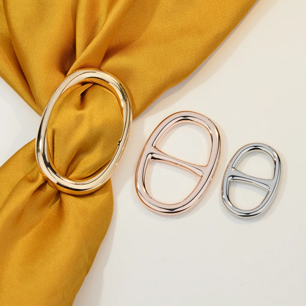 Alloy Corner Knotting Silk Scarf Holder Accessory Jewelry Rings Clip ...