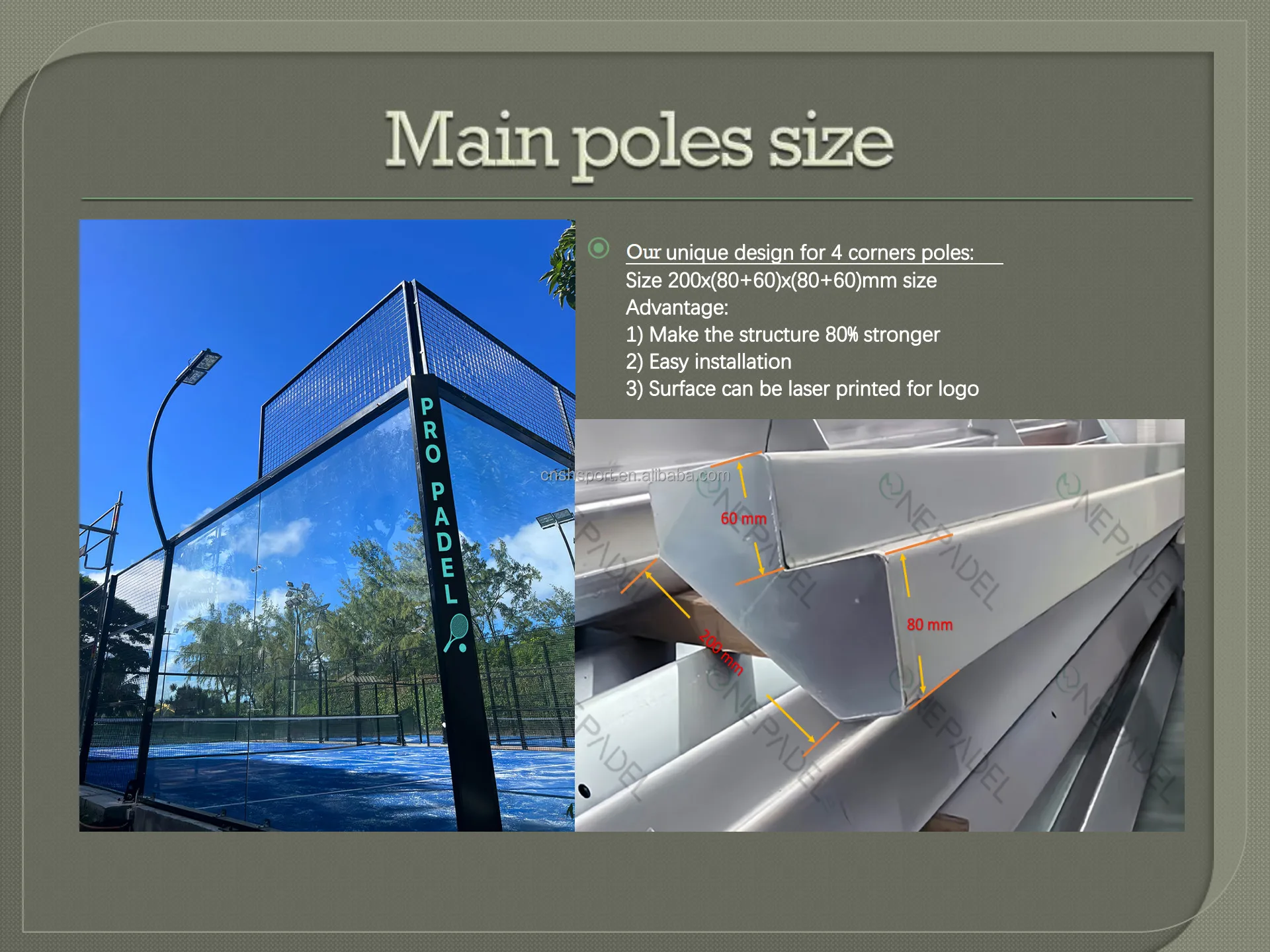 Only 5 Days for 8 Sets Shipment Padel Court Panoramic Padel Court Full ...