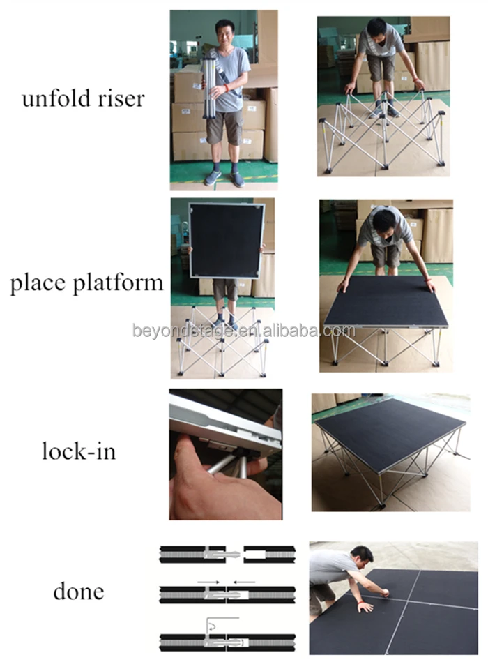 Portable Lightweight Stage Platform Folding Riser Stage for Concerts ...