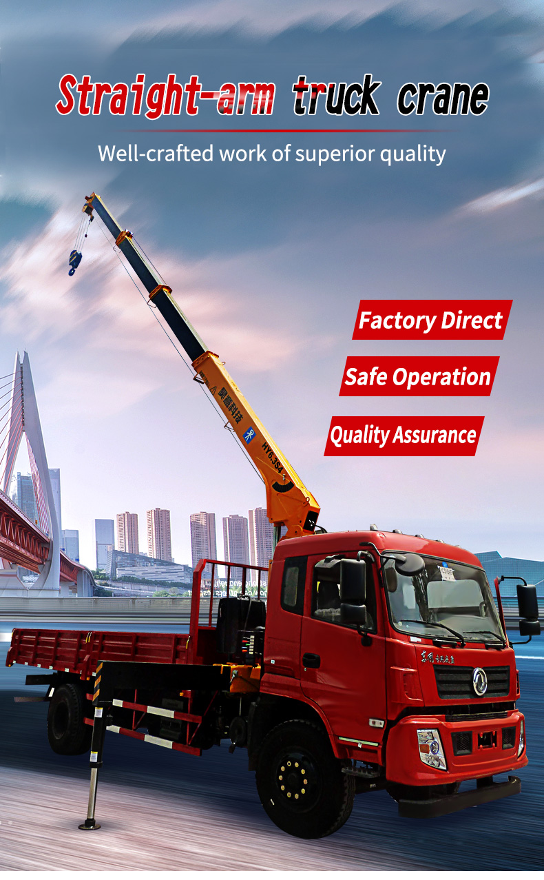 Hydraulic Telescopic Truck Crane Manipulator 6.3 Ton Boom Crane Remote ...