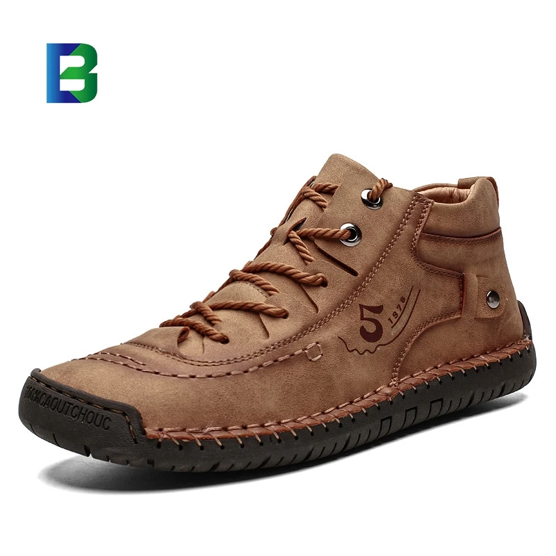 High-quality High-top Leather Warm And Velvet Thick Winter Outdoor Men ...