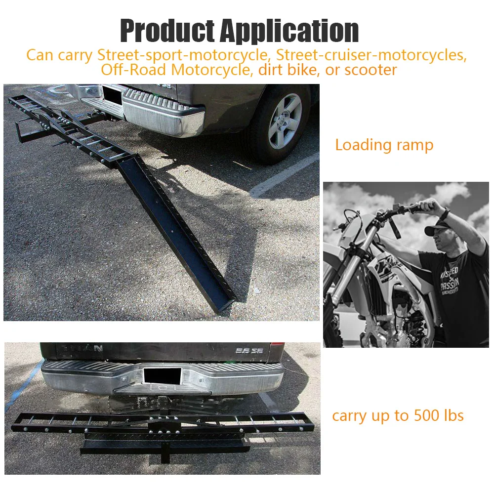 Customizable 500 Lbs Heavy Duty Motorcycle Carrier Rack