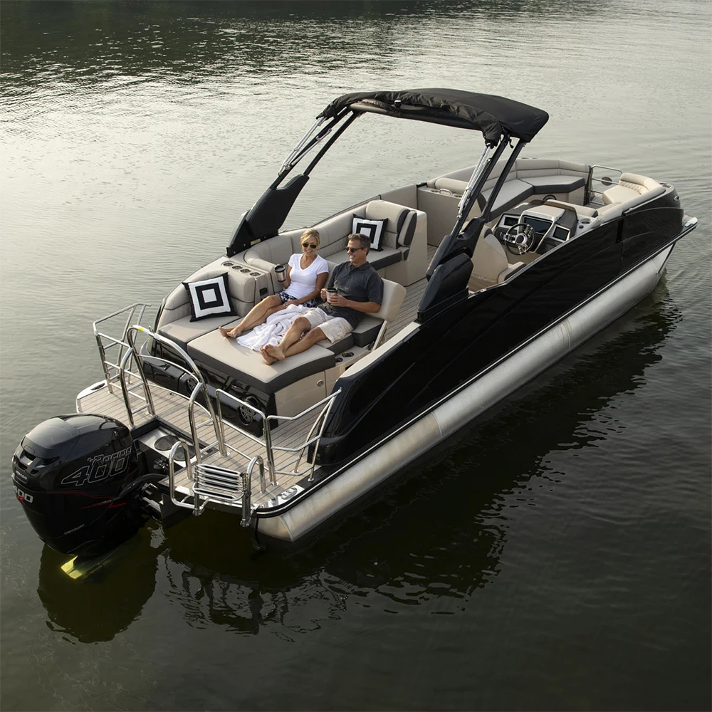 Customizable 27 Ft Fiberglass Party Pontoon Boat - Durable
