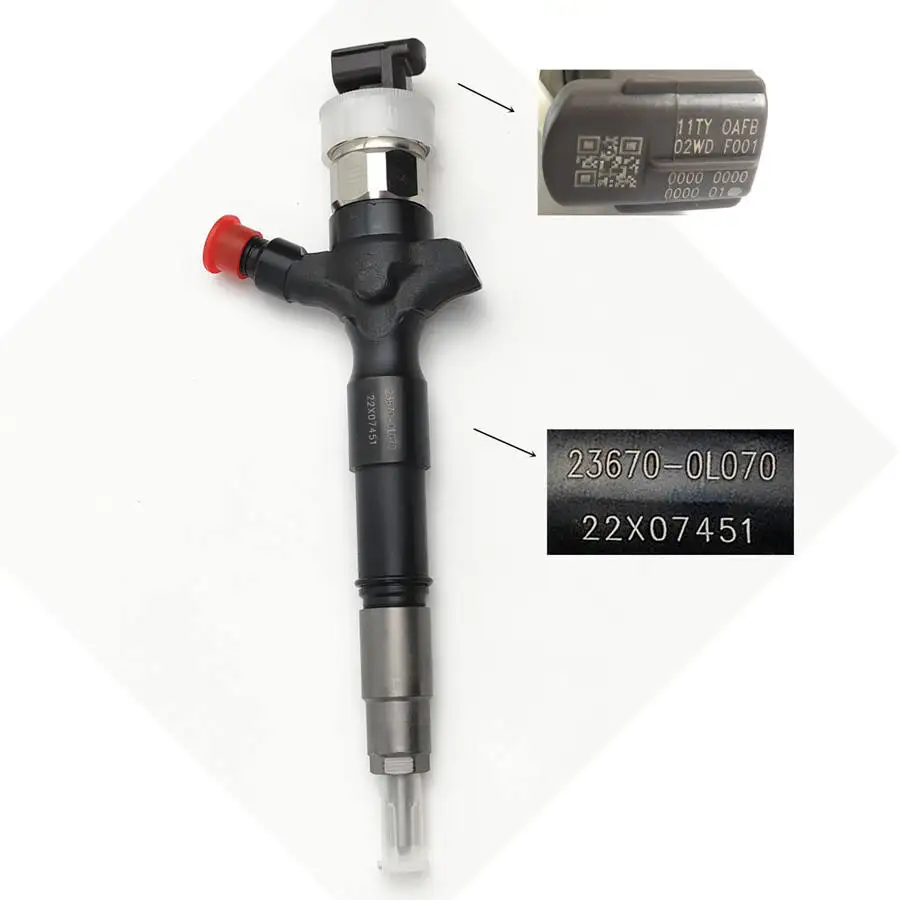 High Quality Diesel Common Rail Fuel Injector 23670-0l070 23670-30240 For T-oyota Hilux 2kd-ftv ...