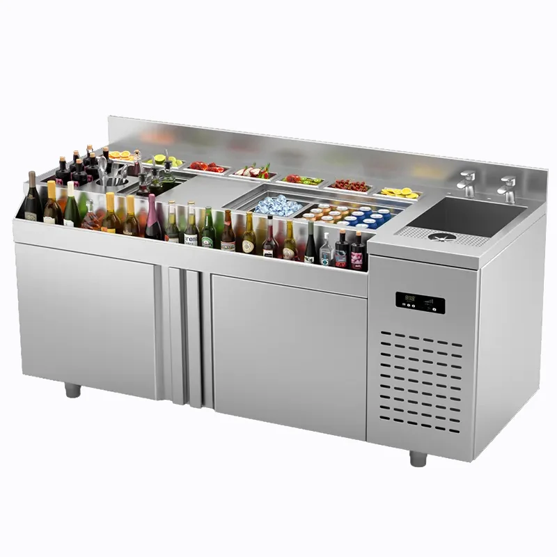 Commercial Luxury Modern Stainless Steel Cocktail Bar Station Modern ...