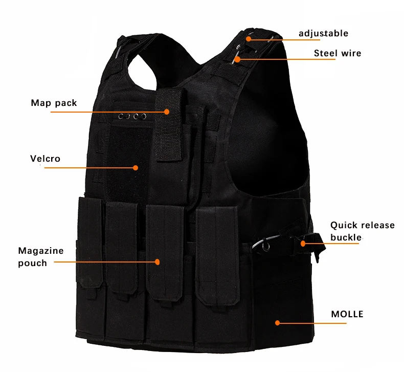 Shero Tactical Vest Plate Carrier Combat Tactic Men's Security Vests ...