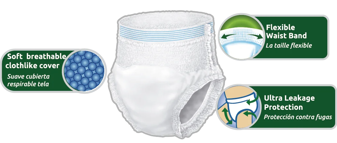 Super Absorbent Polymer Incontinence Adults Diapers Pants For ...