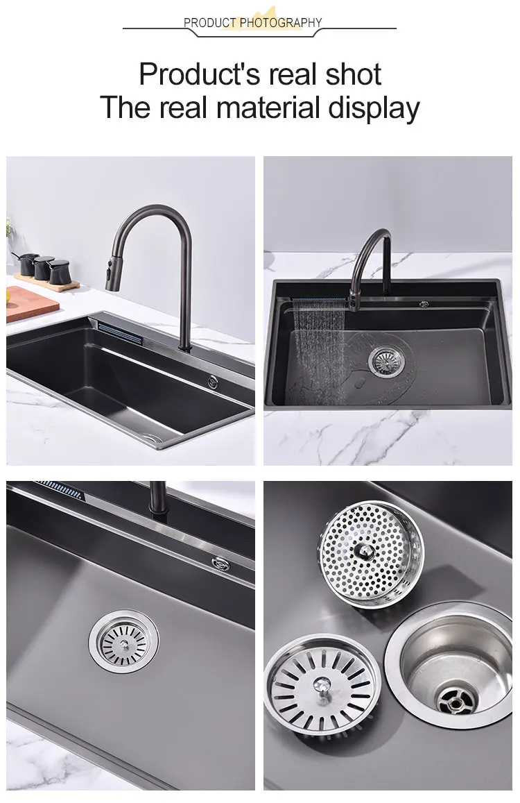 Smart Kitchen Sink - 304 Stainless Steel with Waterfall