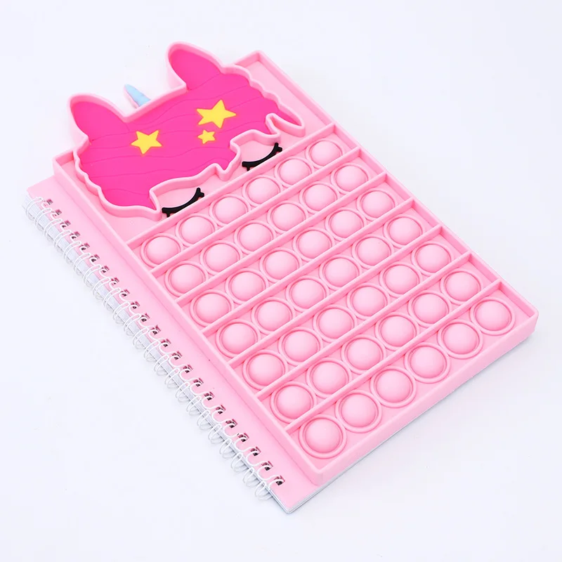 Unicorn Design A5 40 Sheets Sensory Pop Fidget Notebook Stress Reliever ...