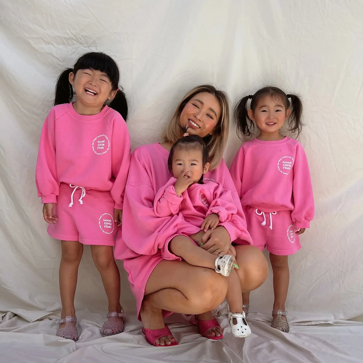Spring Summer Sweatshirt Shorts Set - Family Matching Outfits
