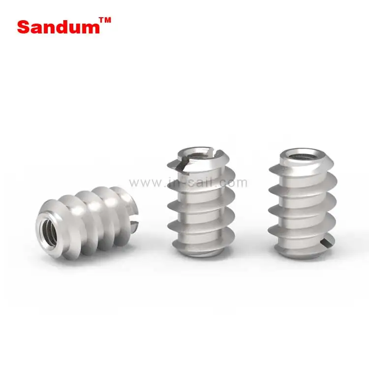 Blind Hole Brass Knurled Thread Insert - Custom Support