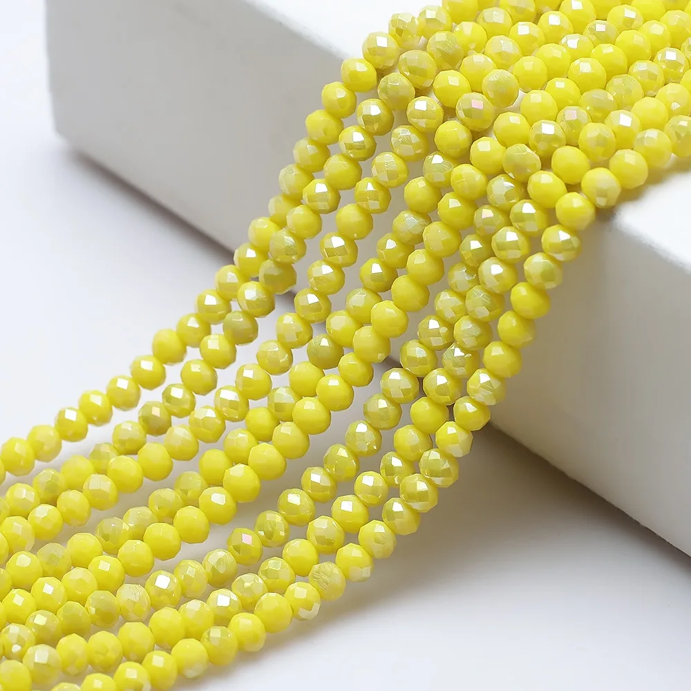 Jc Wholesale Crystal Beads 4mm 6mm Rondelle Ab Color Beads For Jewelry ...