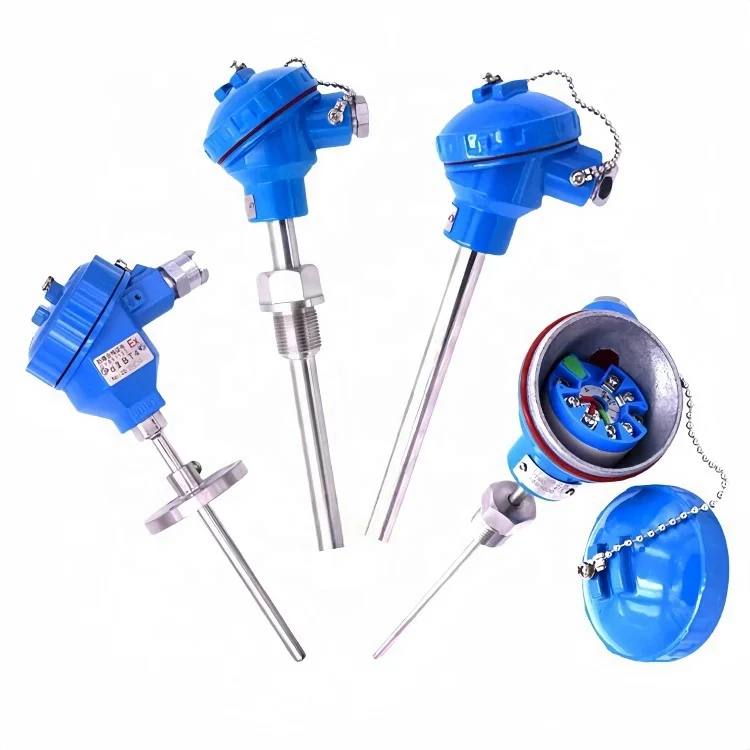 thermocouple thermal resistance stainless steel sheathed pt100 probe with 4-20MA output ...