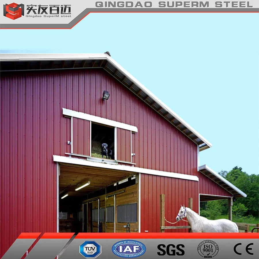 Prefabricated House Steel Structure Frame Horse Barn Steel Structure ... Prefabricated House Steel Structure Frame Horse Barn Steel Structure ...