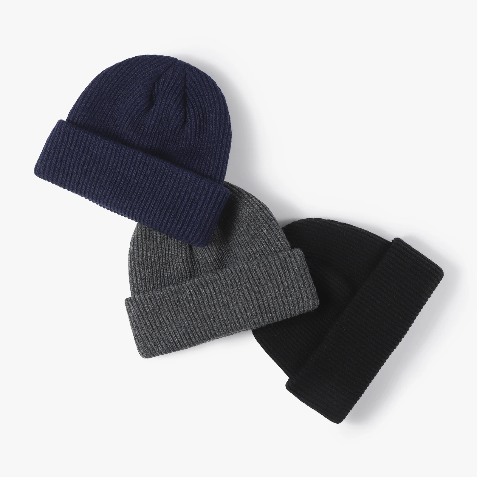 Custom Knitted Cuffed Acrylic Beanie,Wholesale High Quality Warm ...