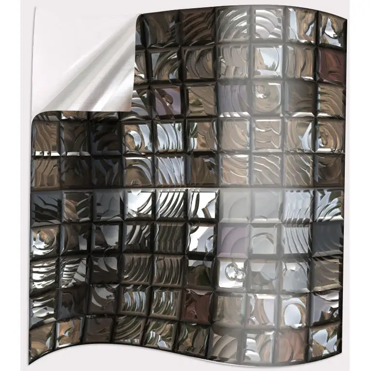 Lvfan Js019 Metal Texture Small Check Tile Sticker Diy Self-adhesive ...