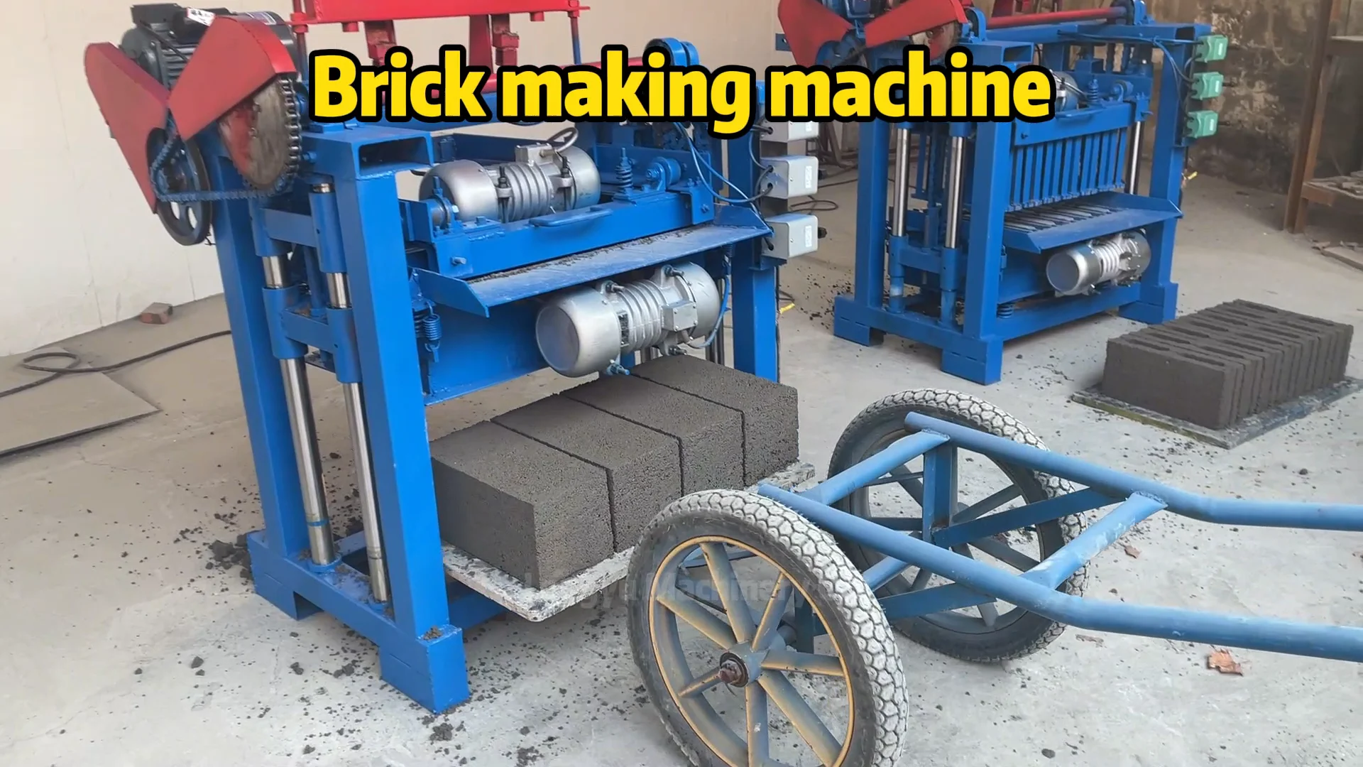 Small Semi-automatic Cement Sand And Gravel Concrete Brick Making ...