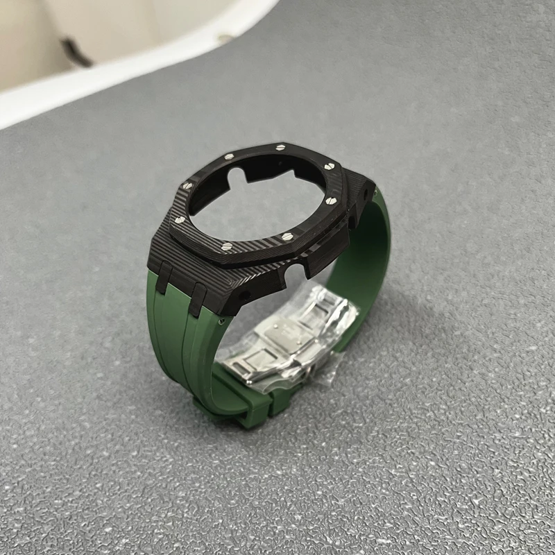 For Casioak Ga2100 Carbon Fiber Mod Kit Metal Luxury Wristband Modified ...