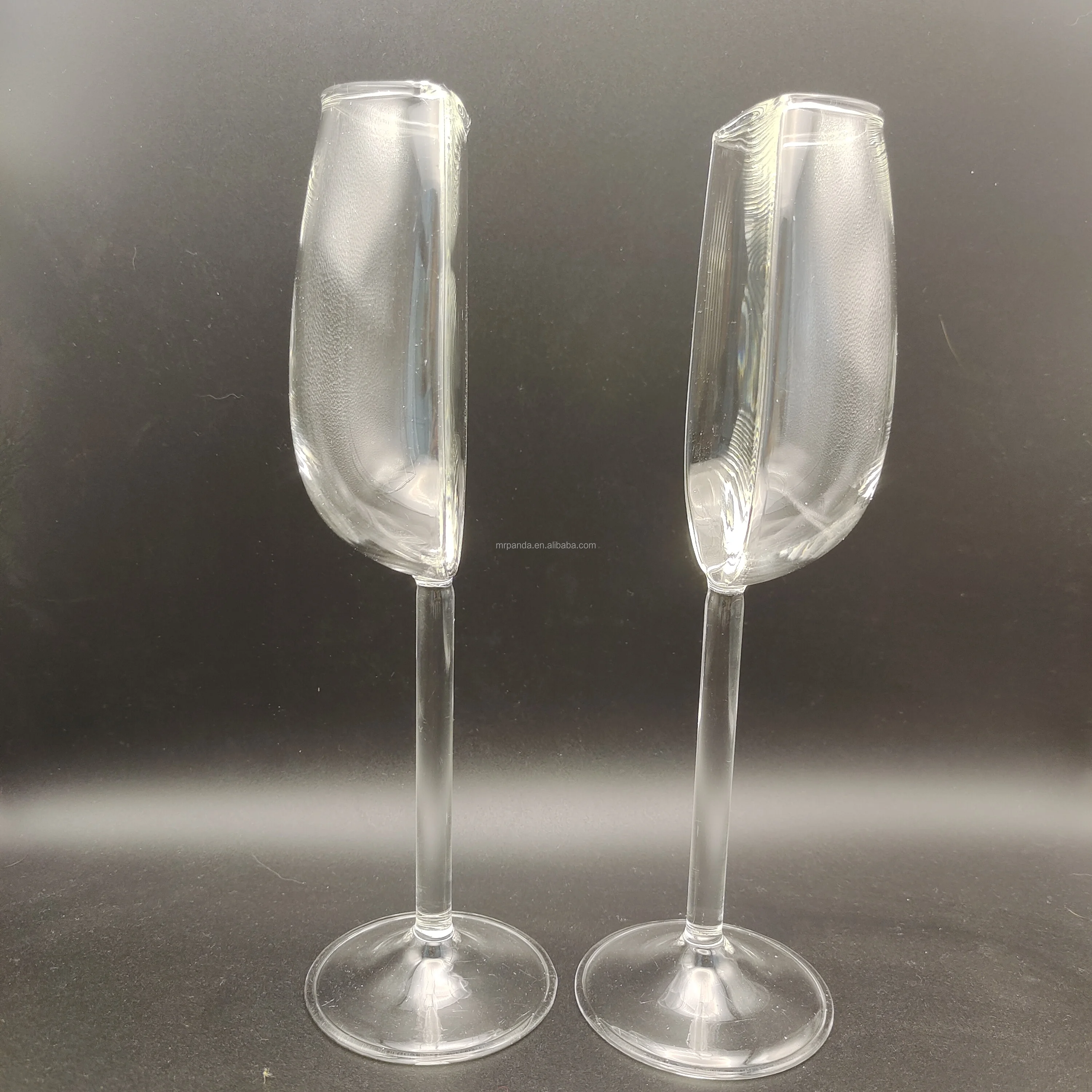 Crystal Glass Half Round Cocktail Glasses - Elegant & Unique