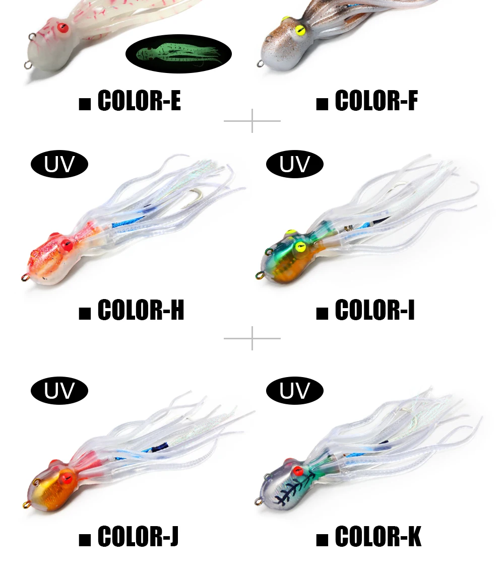 Spinpoler TPE Soft Octopus Jigging Hook - 110g, 150g, 200g