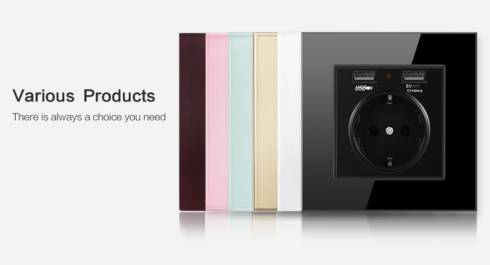 SRAN Luxury Recessed Wall Socket with Dual USB Charging