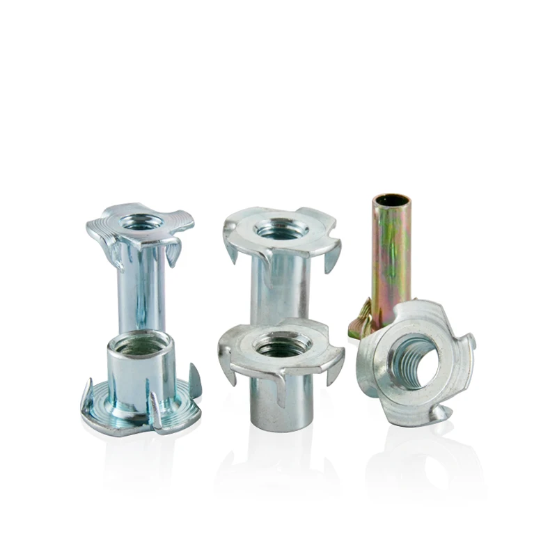 304 Stainless Steel Four-claw T Nut Insert For Wood Furniture T Nuts 4 ...