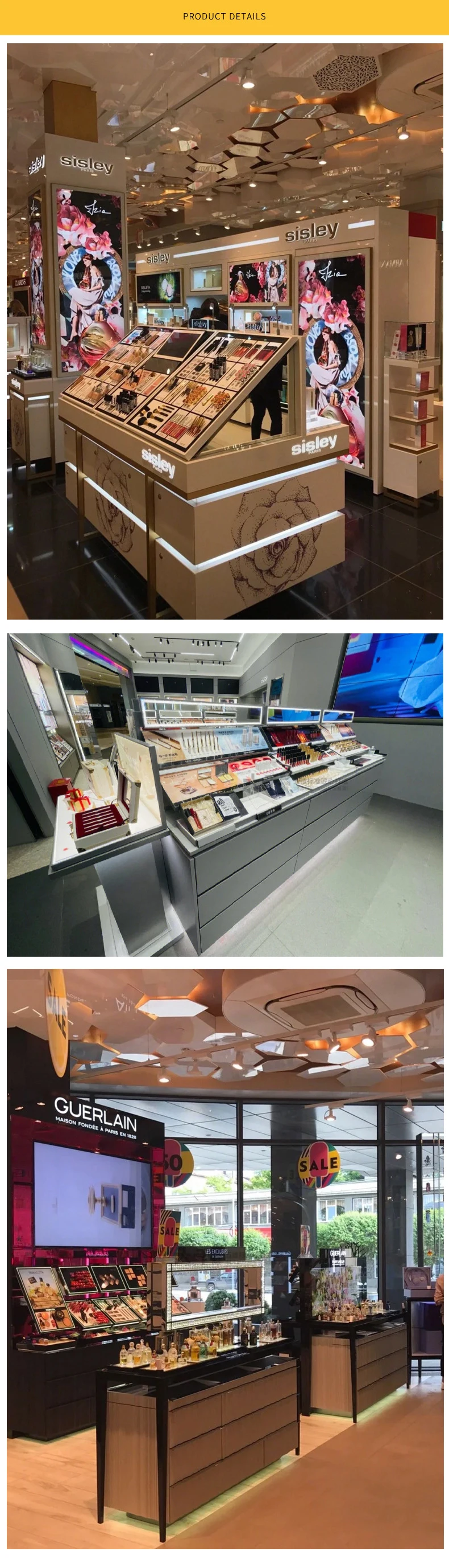 Wholesales Mall Make Up Shop Design Showroom Make Up Shop Design Showcase High End Design Wooden ...