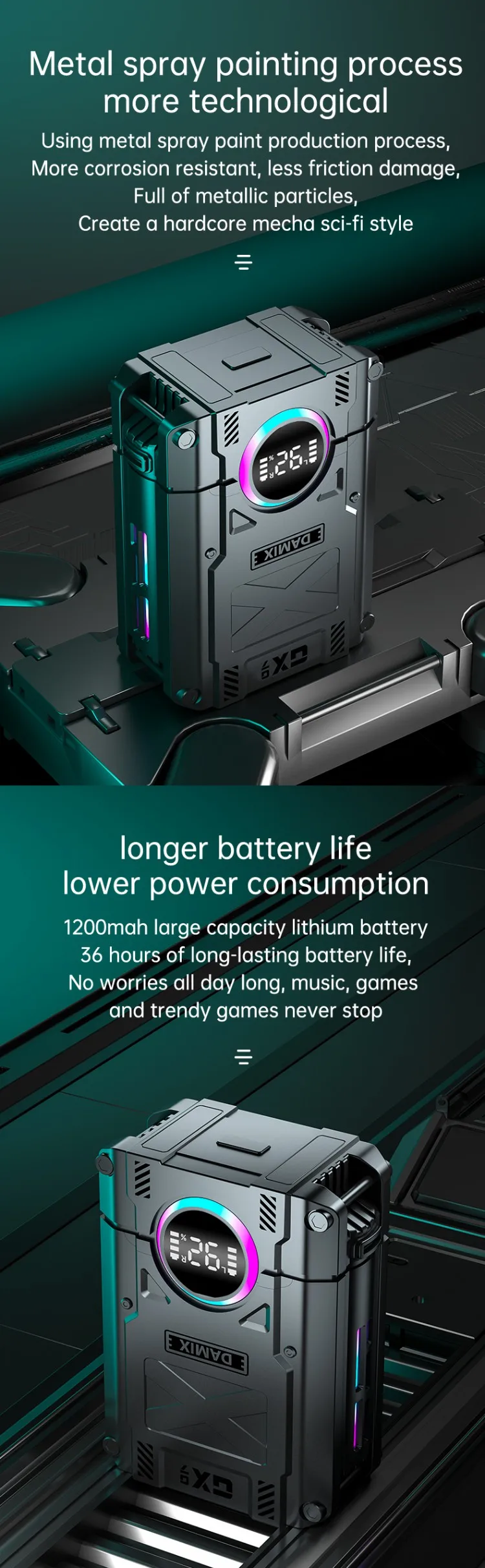 DX-07 Gaming Earphones - Long Battery Life & Wireless Sound