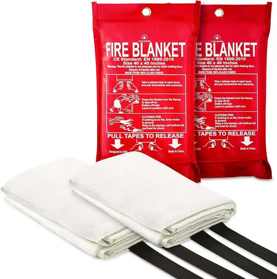 Certificated Fire Retard Emergency Fire Blanket Kitchen 1M X 1M ...