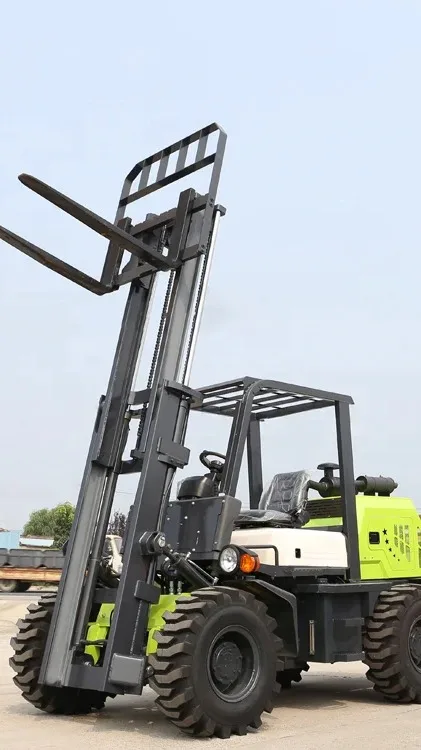 Outdoor All Terrain Rough 4x4 Forklift Articulated Off Road 3 3.5 4 5 6 7 10 Ton Manufacture 4wd ...