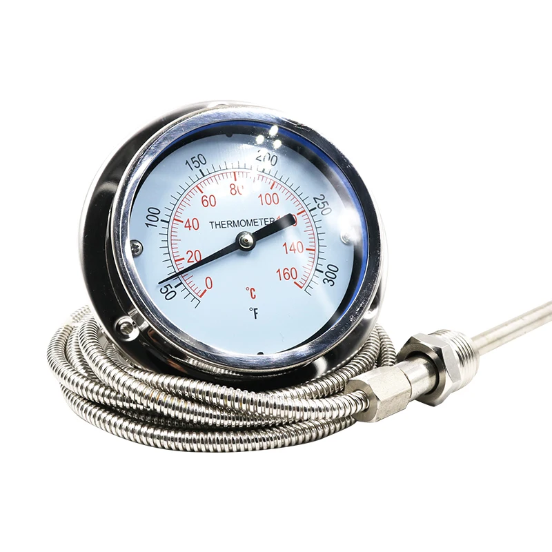 Capillary Thermometer Oil Manometer Hydraulic Oil Pressure Gauge ...